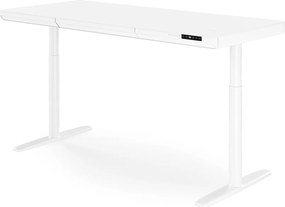 Elektrický psací stůl sit-stand se zásuvkou a bezdrátovou nabíječkou Qi bílý, 1600 mm: ELLIS