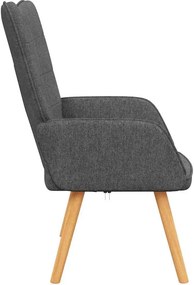 Relaxační křeslo tmavě šedé textil 327920