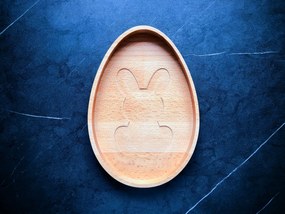 Dřevomuška Dřevěná miska Velikonoční vajíčko , Typ balení: Dárkové balení, Možnost gravírování: Bez gravírování