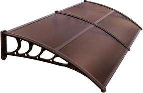 Vchodová stříška 200x95 cm SPRINGOS POLYROOF hnědá