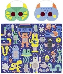 Petit Collage Puzzle příšerky 100 ks s 3D brýlemi / 100 dílků / od 4 l
