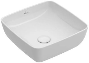 Villeroy & Boch Artis - Umyvadlo na desku, 410x410 mm, CeramicPlus, Stone White 417841RW