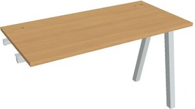 Hobis Kancelářský stůl k řetězení Hobis UE A 1200R, deskaakát, bílá RAL 9016