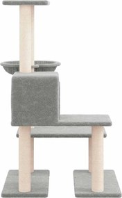 Škrabadlo pro kočky se sisalovými sloupky světle šedé 94,5 cm 171640