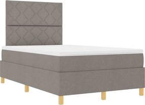 Postel s boxspringem s čelo Taupe 120 x 190 cm textil 3339683