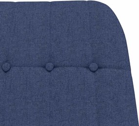 Houpací křeslo s podnožkou modré textil 3097708