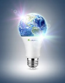 6x LED žárovka - ecoPLANET - E27 - 10W - 800Lm - studená bílá