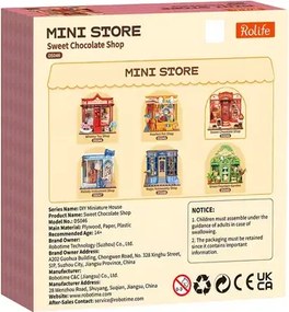 ROBOTIME Miniatura mini Čokoládovna / 3D dřevěná skládačka / 98 dílků
