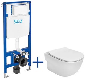 Roca Meridian sada podomítkový wc modul + mísa + prkénko A893104530