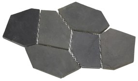 ALFIstyle Kamenná dlažba, břidlice černá, tloušťka 1-2 cm, BL101