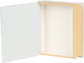 Modrý úložný box s květy ve tvaru knihy Book Van - 17*14*5 cm