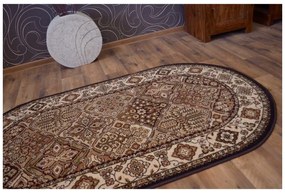 Orientální kusový koberec ovál STANDARD BERGENIA - olivový - 100x180cm