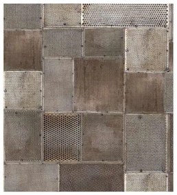 DIMEX | Vliesová fototapeta na zeď Starý kov MS-3-0182 | 225 x 250 cm | hnědá, šedá