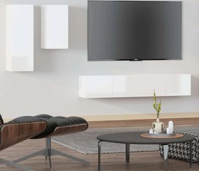 vidaXL 4dílný set TV skříněk kompozitní dřevo [3114624] Barva: hnědý dub
