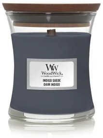 Woodwick svíčka malá Indigo Suede, 85 g