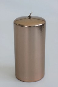 Šampáň metalická svíčka válec 14cm