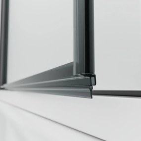 BETA Black 120 Čiré Sprchové dveře do niky dvoukřídlé černé