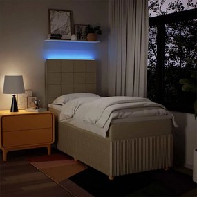 Box spring postel s matrací krémová 100 x 200 cm textil 3294272