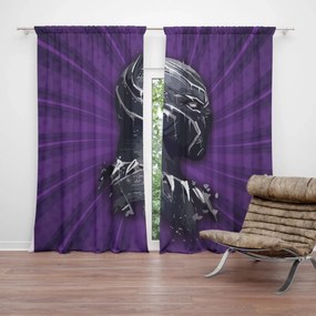 Sablio Závěs BLACK PANTHER z profilu Fialový: 2ks 140x250cm