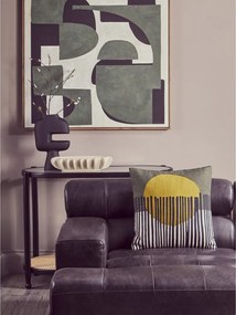 Černý/v přírodní barvě konzolový stolek se skleněnou deskou 49x100 cm Cebu – Premier Housewares