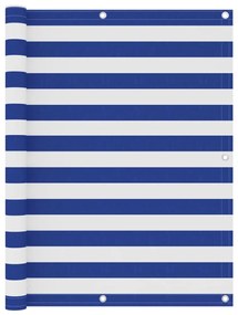 Balkónová zástěna bílo-modrá 120 x 300 cm oxfordská látka - Default Title