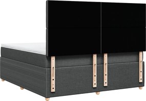 Box spring postel s matrací tmavě šedá 180x200 cm textil 3292150