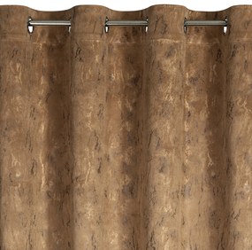 ZATEMŇOVACÍ ZÁVĚS NA KROUŽCÍCH KORNELIE 140X250 CM MEDOVÁ