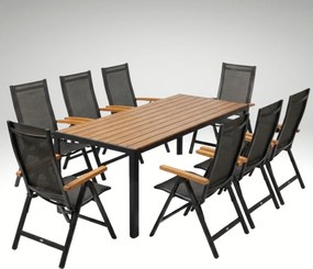 Vikio Zahradní jídelní set 190x90 pro 8 osob přírodní VZS211P8