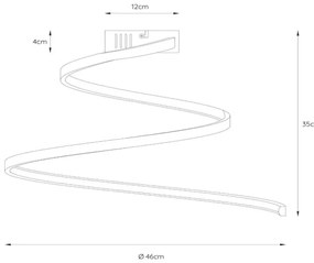 Lucide 46199/25/31 - LED Stmívatelný přisazený lustr MAXENCE LED/24W/230V bílá