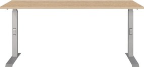 Polohovací pracovní stůl s deskou v dubovém dekoru 80x160 cm Downey – Germania
