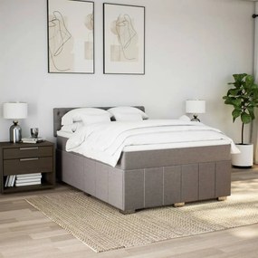 Box spring postel s matrací taupe 140x190 cm textil 3289374