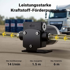 Čerpadlo na naftu Wiltec – 12 V, 75 W, 14 l/min (65126)