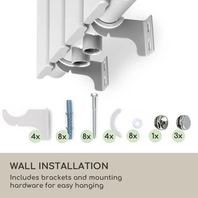 Blumfeldt Ontario, radiátor, 120 x 30 cm, 380 W, montáž na stěnu