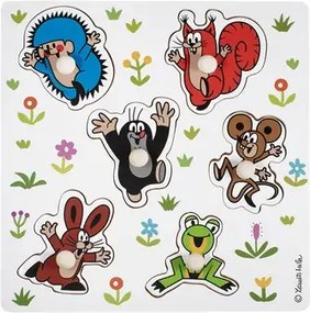 Detoa Dřevěné vkládací puzzle Krteček malé / od 2 let