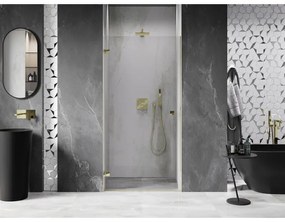 Mexen, Mexen Lunar-B výklopné sprchové dveře levé 85 cm, transparentní, zlaté - 832-085-000-50-00-L