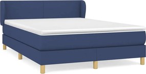 Box spring postel s matrací modrá 140x190 cm textil 3126643