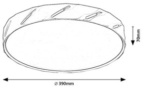Rabalux 71120 - LED Stropní svítidlo NESSIRA LED/25W/230V 4000K černá