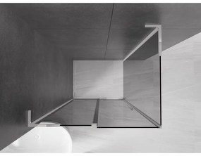 Mexen Velar L, sprchový kout s posuvnými dveřmi 100 x 120 cm, 8mm šedé sklo, chromová, 871-100-120-43-01