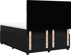 Box spring postel s matrací černá 140x200 cm samet 3292372