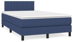 Box spring postel s matrací a LED modrá 120x190 cm textil 3270059
