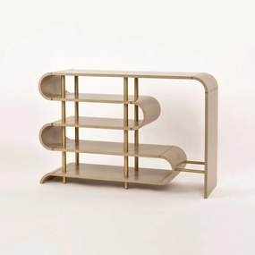 Designový konzolový stolek Stilig ST962 122 cm béžový/zlatý
