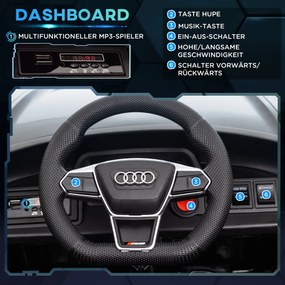 HOMCOM Dětské elektrické autíčko AUDI RS e-tron GT s dálkovým ovládáním, bezpečnostním pásem, klaksonem, hudbou a světlomety, do 5 km/h, pro děti od …