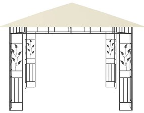 vidaXL Marketos Altán s moskytiérou 3 x 3 x 2,73 m krémový 180 g/m²