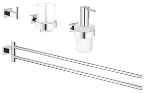 Grohe Essentials Cube - Sada doplňků do koupelny 4 v 1, chrom 40847001