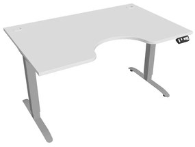 Hobis Motion Elektr. nastavitelný stůl 140x90 s pamětí - HOBIS ERGO MOTION MSE 2M 1400 Dekor stolové desky: bílá, Barva kovové podnože: stříbrná