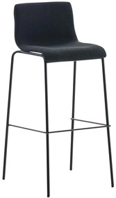 Barová židle Hoover ~ látka, kovové nohy černé - Černá