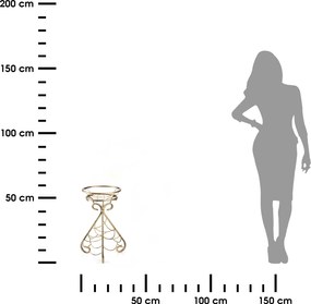 STOJAN NA KVĚTINÁČ OMRI 50X34,5 CM ZLATÁ