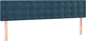 Box spring postel s matrací tmavě modrá 160x200 cm samet 3141555