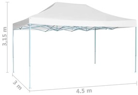 vidaXL Marketos Skládací party stan 3 x 4,5 m bílý