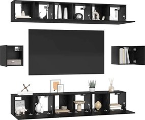 Sestava TV skříněk 8 ks Černý dub Kompozitní dřevo 3393154